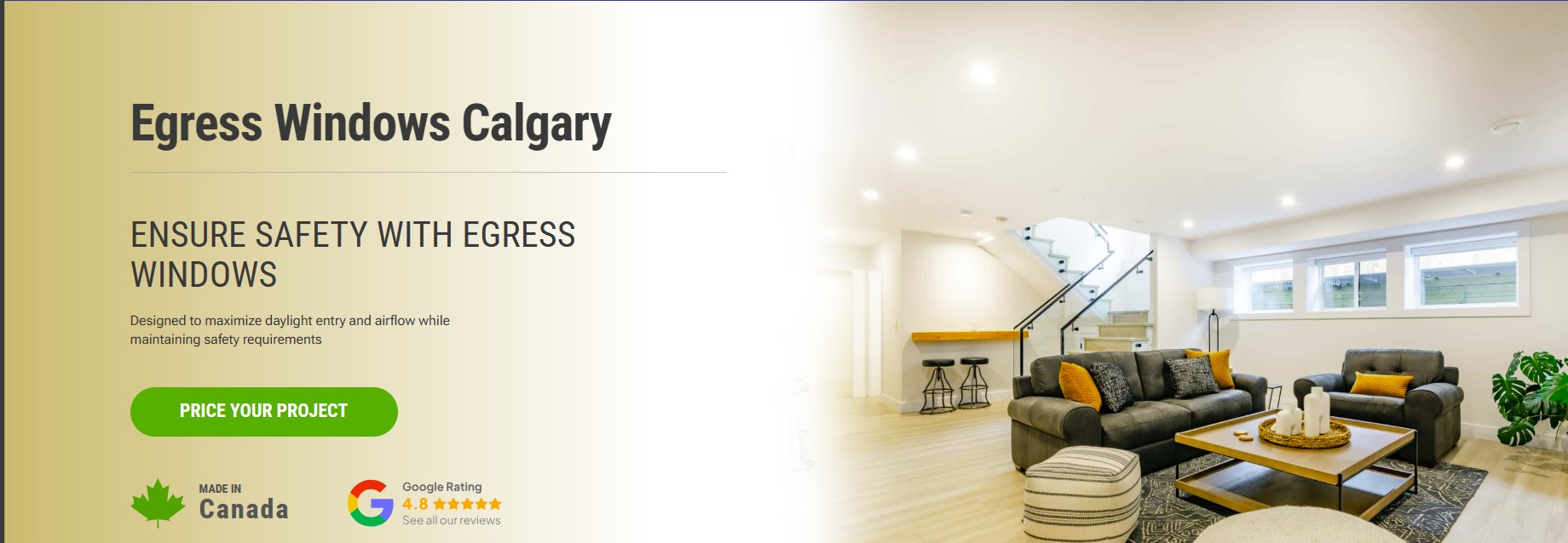 Egress Windows in Calgary and Edmonton | Basement Windows for Safety ...